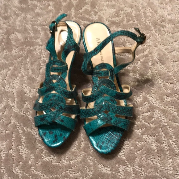Anne Klein | Shoes | Ak Turquoise High Heel Sandals | Poshmark